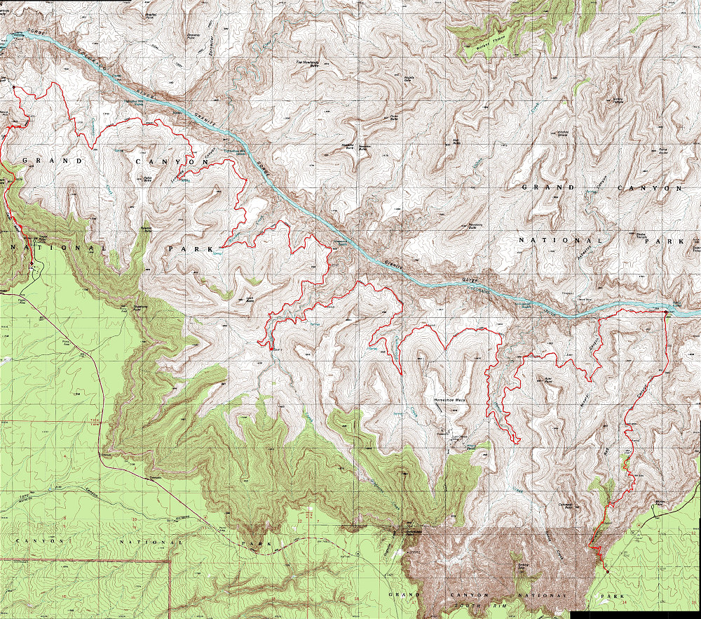 Topographic Map Of The Grand Canyon
